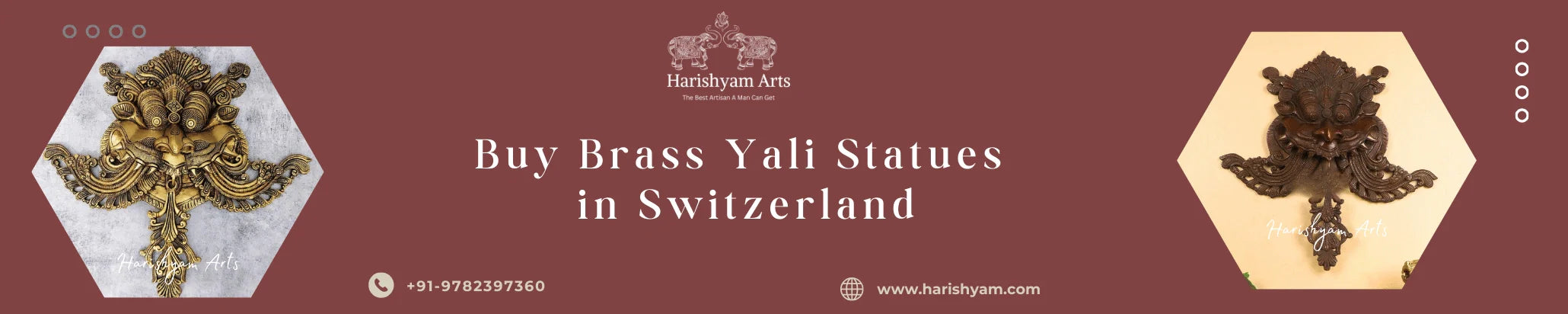 Brass Yali Statue Collection Switzerland