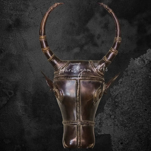 18" Brass Wall Hanging Bull Mask – HARISHYAM ARTS