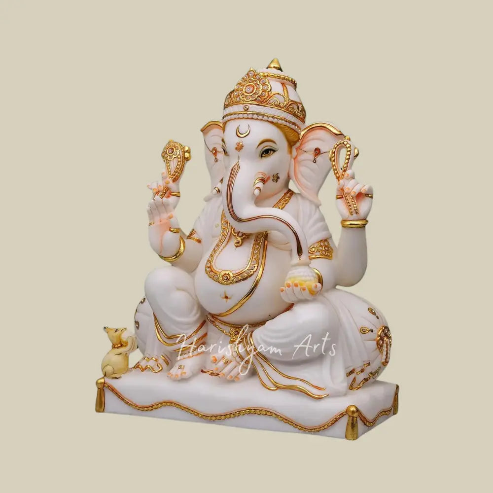 27" Handmade Ganpati Bappa Statue – HARISHYAM ARTS