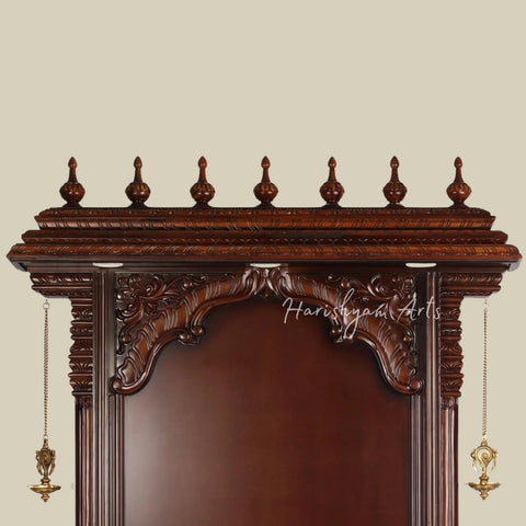 70'' Super Large Hindu Idol Wooden Mandir Frame With Lights – HARISHYAM ...