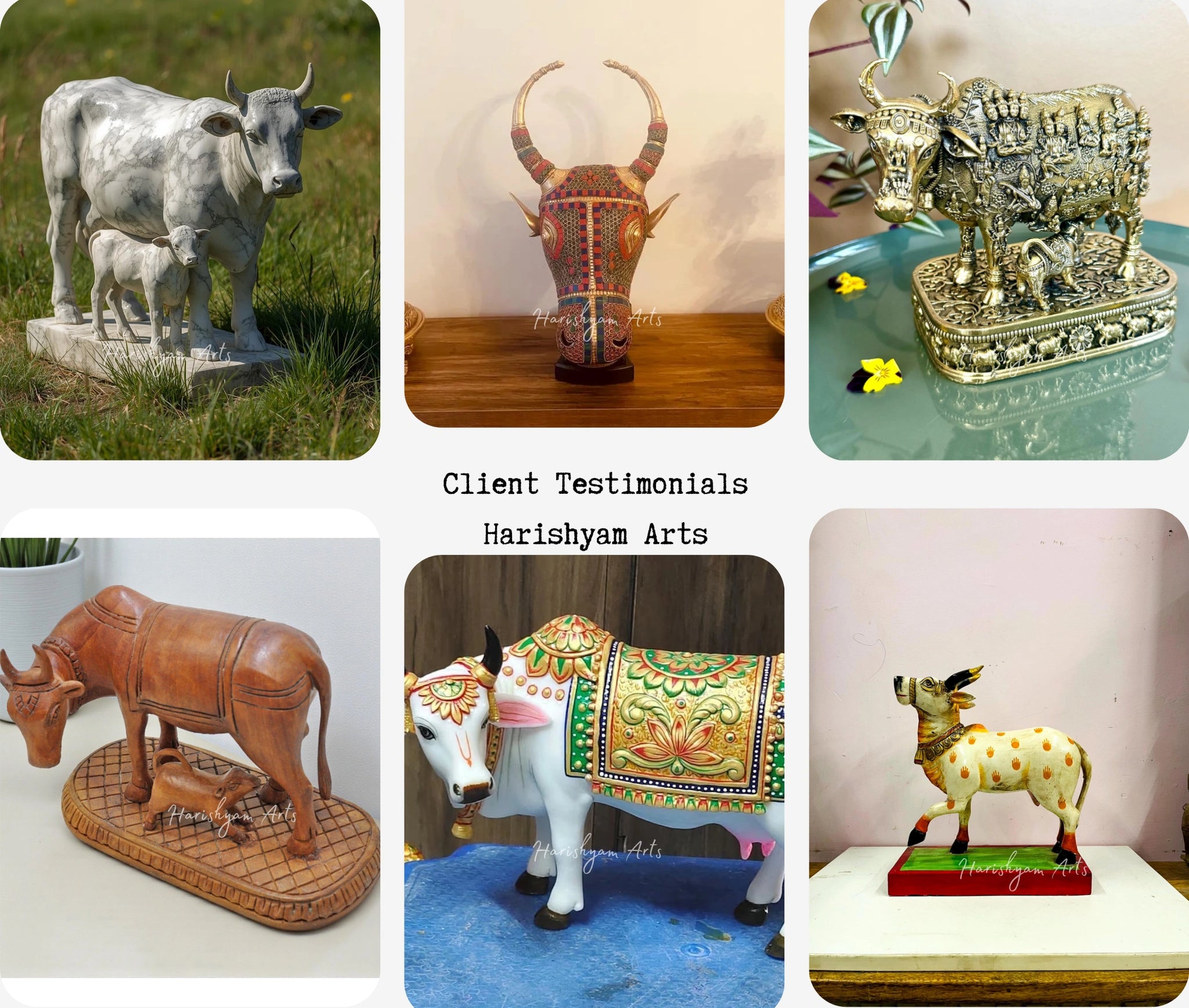 Shop Sacred Cow with Calf Idols Crafted in London