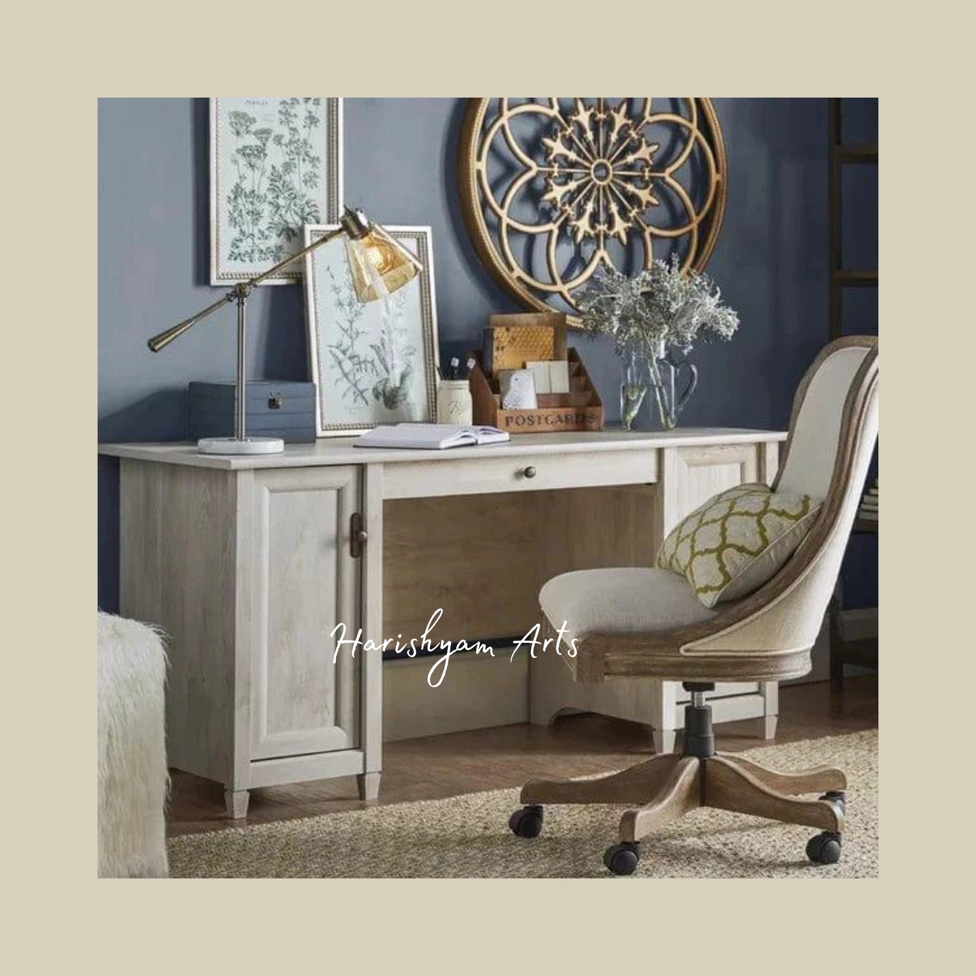 Traditional Wooden Study Desk for Home or Office
