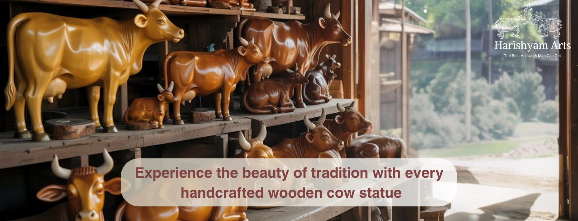 Shop Handcrafted Cow with Calf Idols Australia Online